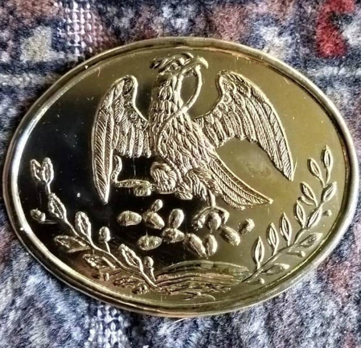 Oval Mexican Plate Eagle and Wreath - Corps Sutler