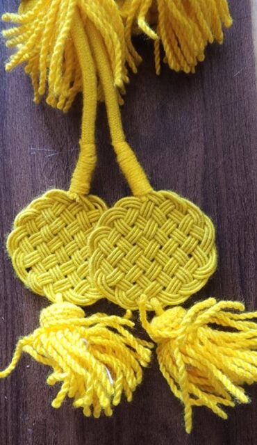 Shako Hat cords Yellow, Red, White and Green - Corps Sutler