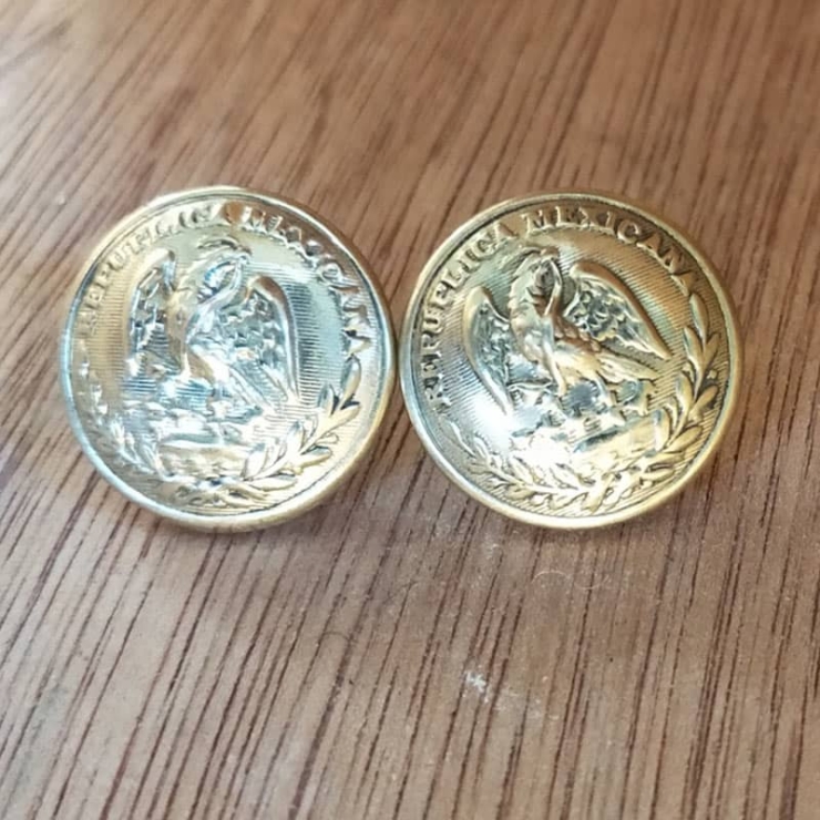 Two Piece Brass Mexican Buttons - Corps Sutler