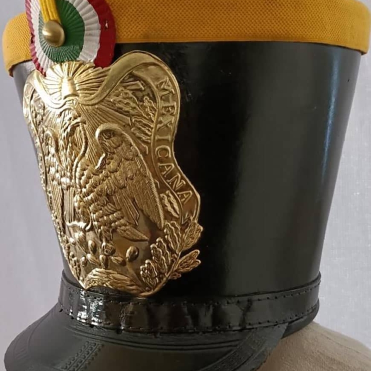 Mexican Infantry leather Shako complete - Corps Sutler