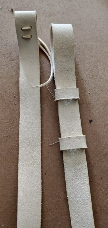 Brown Bess Musket Sling buff leather off white - Corps Sutler