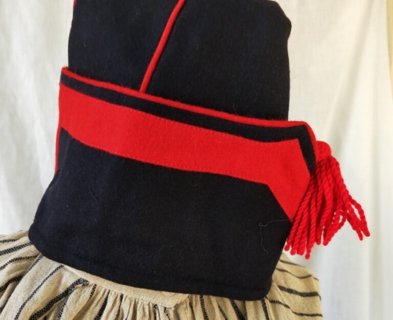 Bonnet de police with thick red wool band - Corps Sutler