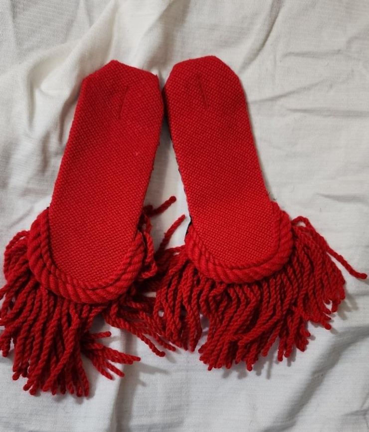 Napoleonic French Epaulettes (Pair) - RED - Corps Sutler