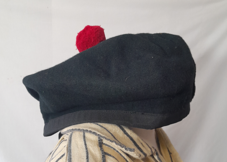 Scottish Black Wool Glengarry Cap - Corps Sutler