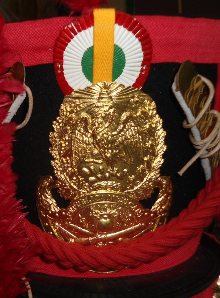 Mexican Infantry \ Artillery leather Shako complete - Corps Sutler