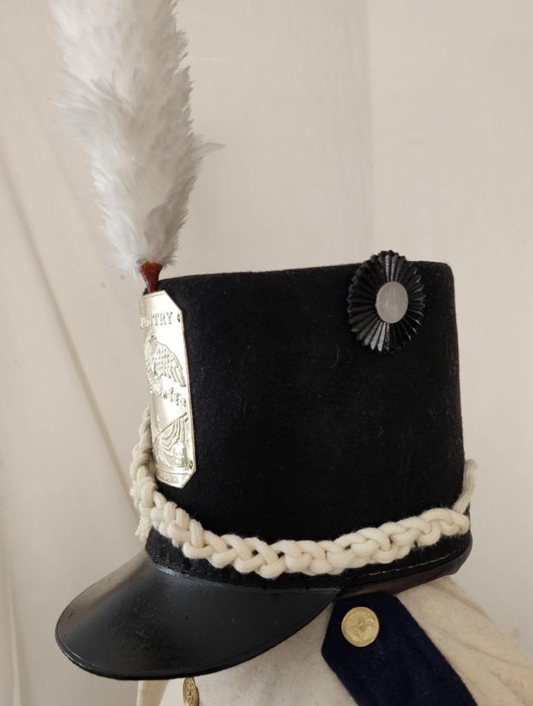 US War of 1812 - US Shako 1810- complete - wool felt - Corps Sutler