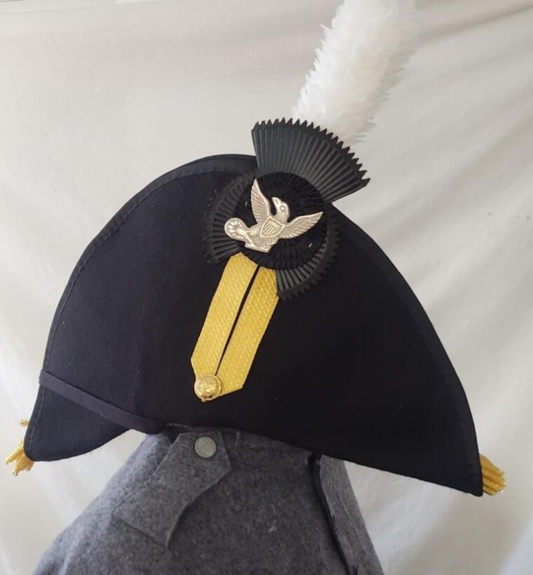 US Officer's Folding Bicorne wool felt hand finished - Corps Sutler