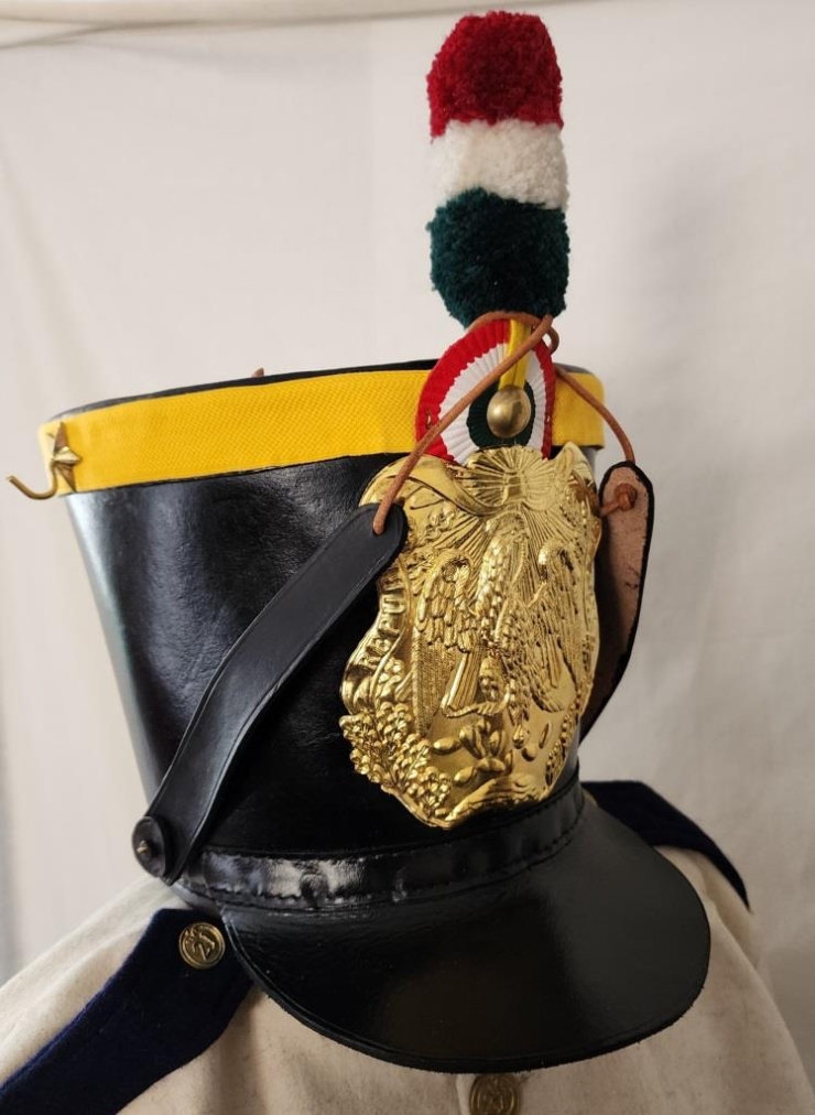 Mexican Infantry / Artillery leather Shako - Corps Sutler