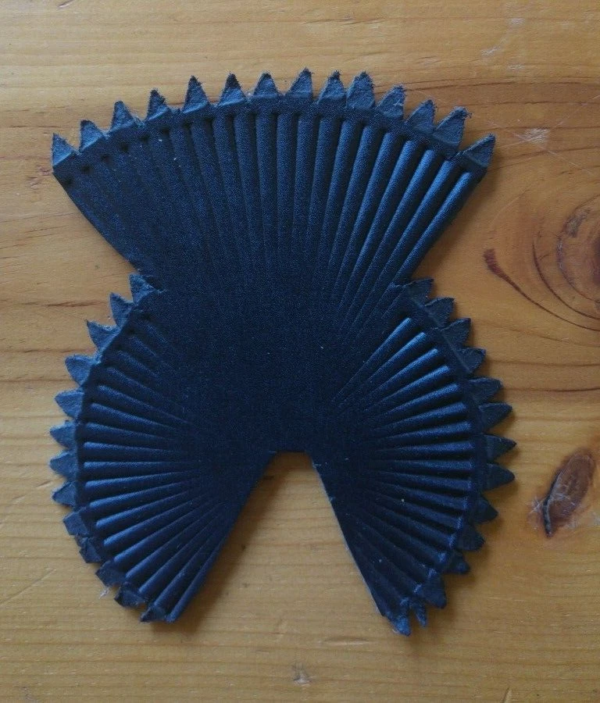 Black Leather Fan Cockade - Corps Sutler