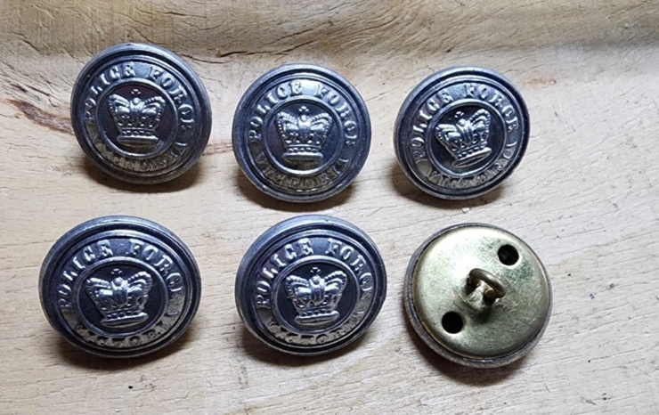Australian Colonial - Victorian Vic Police Buttons - Silver 18 mm ...
