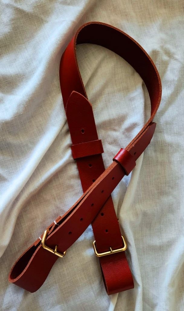 Prussian Potzdam 18th - 19th century Musket sling - dark Red leather ...